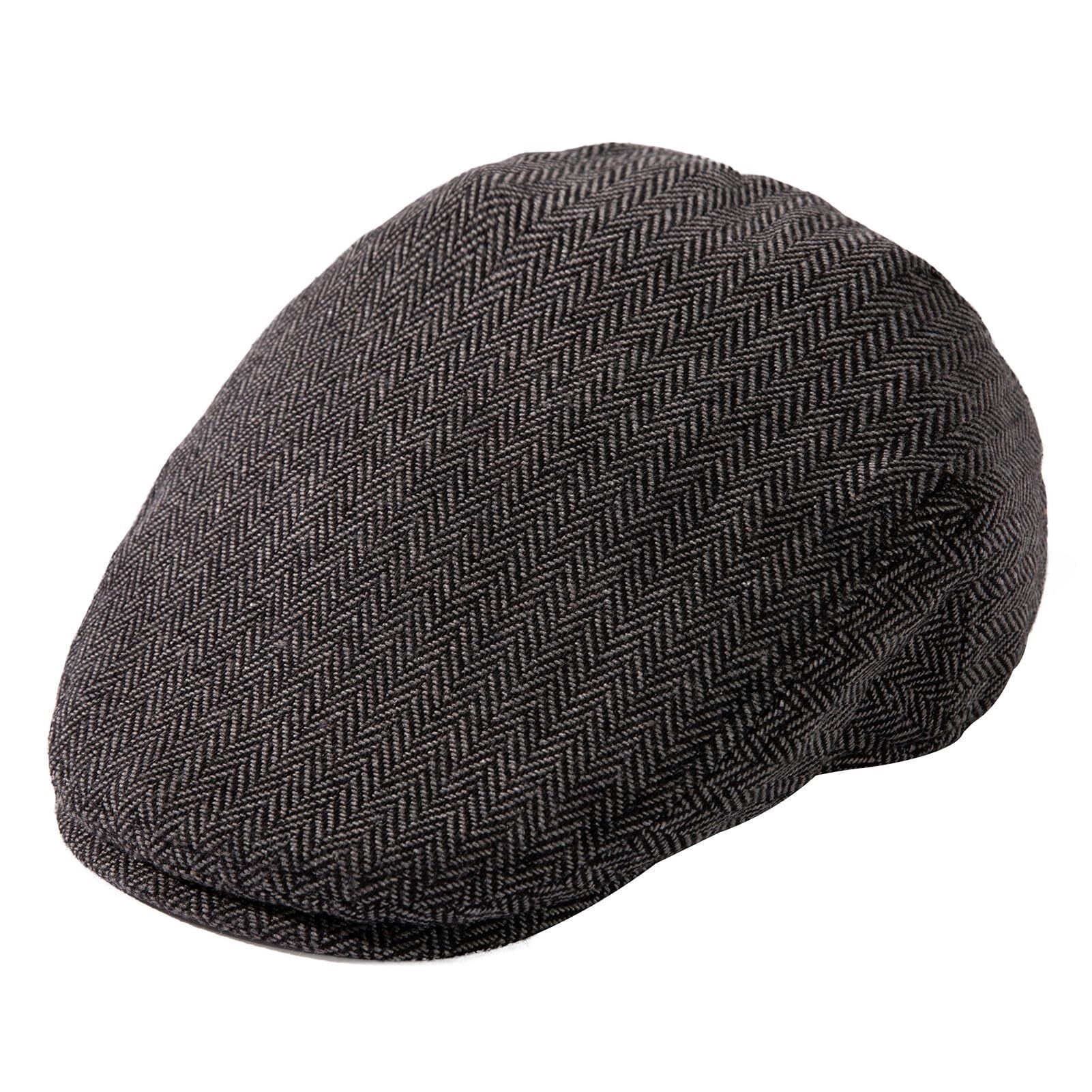 FL Tweed Flat Ivy Cap for Men Newsboy Hats for Big Heads Gatsby Driver ...