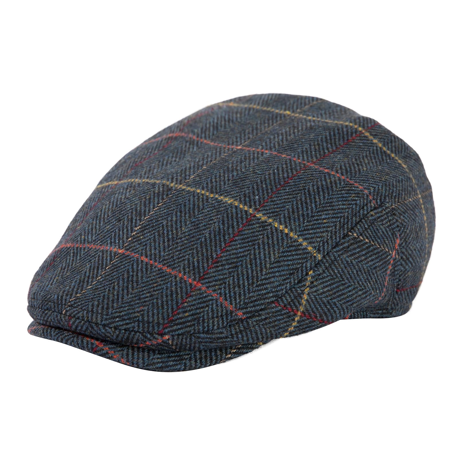 FL Tweed Flat Ivy Cap for Men Newsboy Hats for Big Heads Gatsby Driver ...