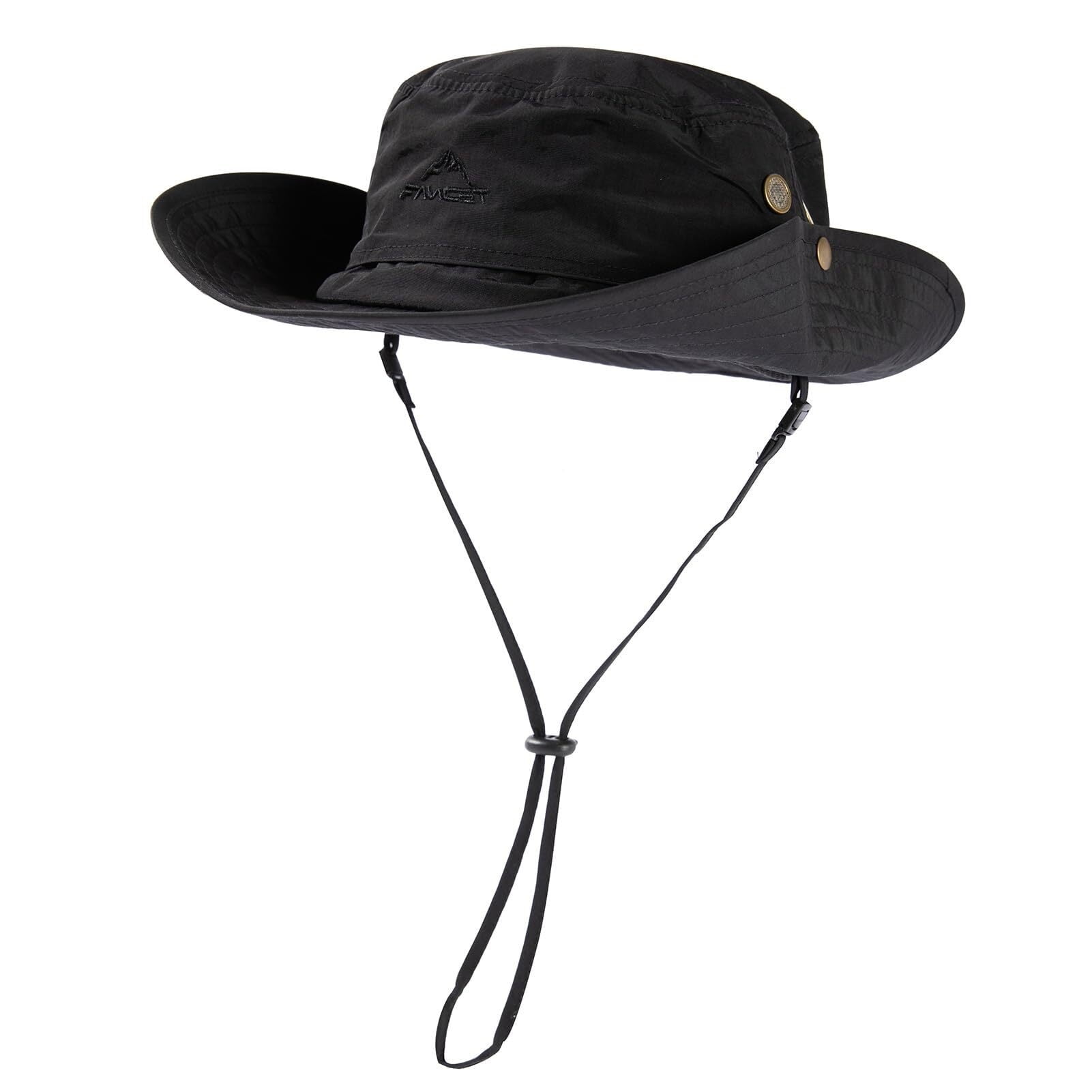 FL UPF 50 Sun Hats Wide Brim Summer Safari Hat Fishing Hiking Boonie ...