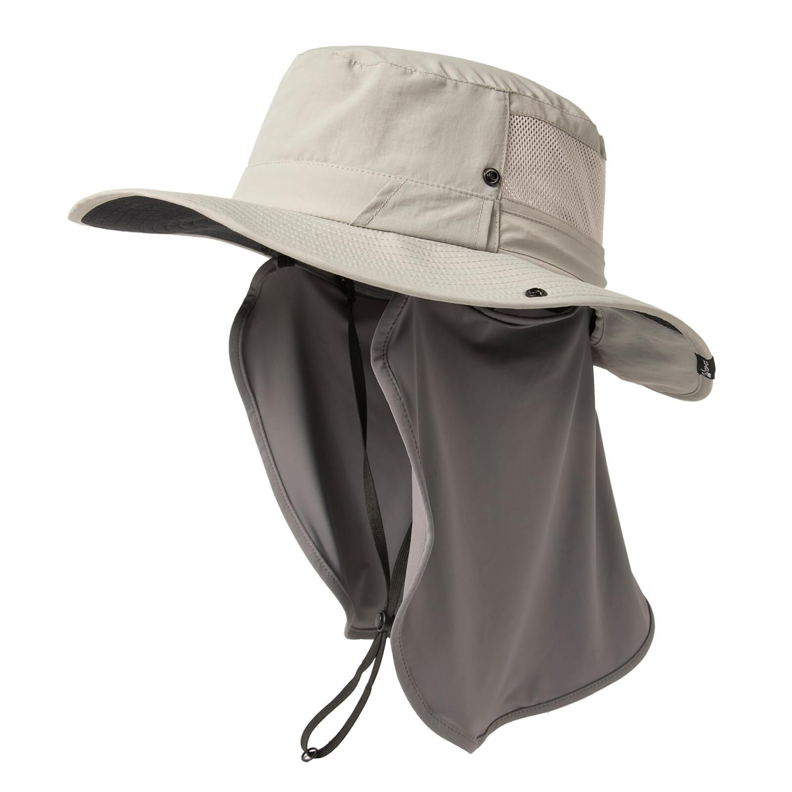 FL UV Protection Mens Sun Hat with Cooling Neck Cover Sunglass Lock ...