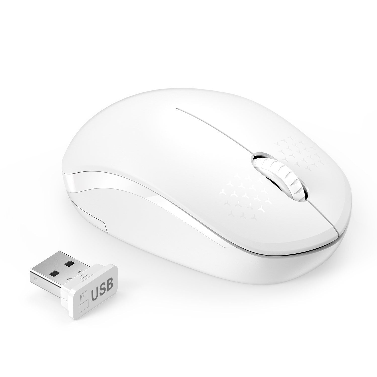 FL Wireless Mouse, 2.4G Noiseless Mouse with USB Receiver - Portable ...