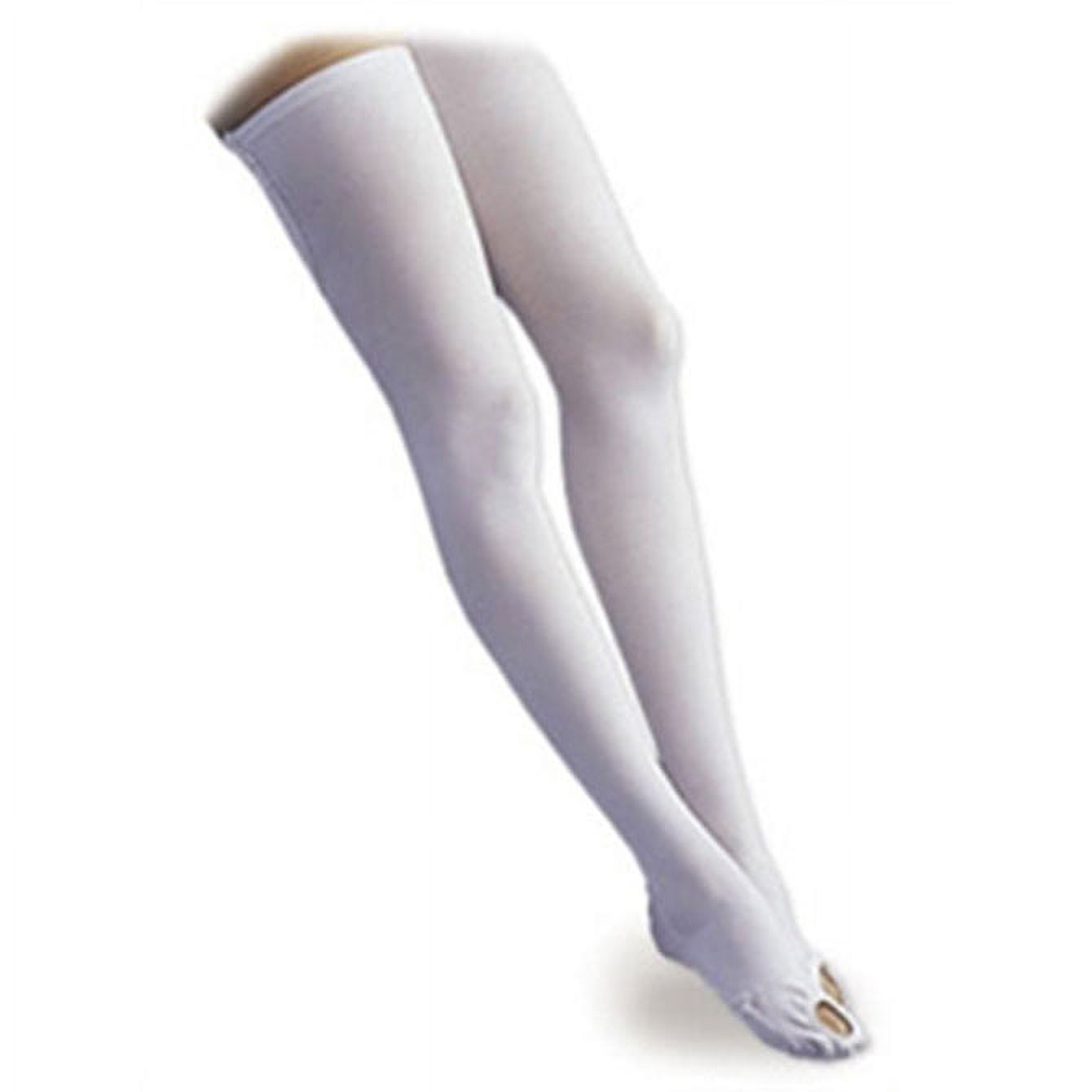 Activa Anti-Embolism Open-Toe Thigh High 18mmHg (White) Small HSA/FSA ...