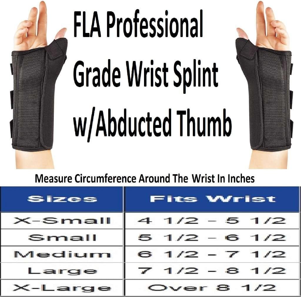 FLA Composite Splint with Abducted Thumb Right Hand Small Black HSA/FSA ...