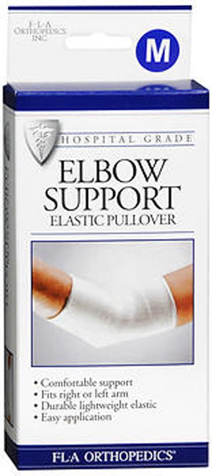 FLA Orthopedics Hospital Grade Elbow Support Elastic Pullover White ...
