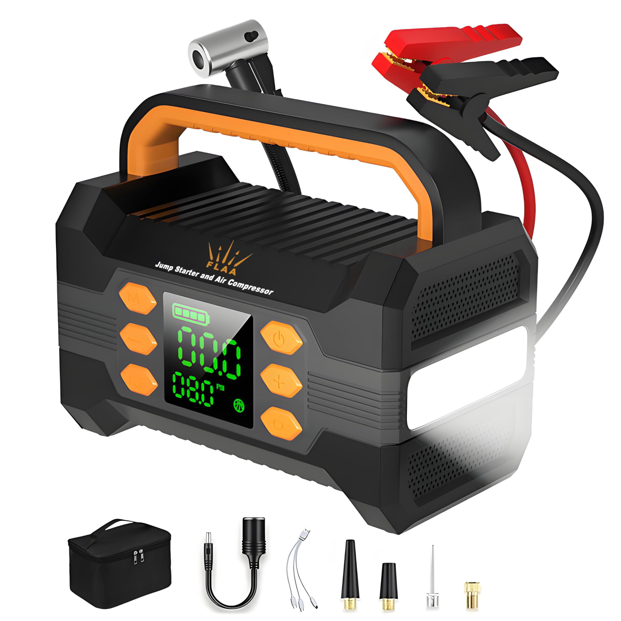 FLAA Jump Starter with Air Compressor, Portable Car 6000A,150PSI ...