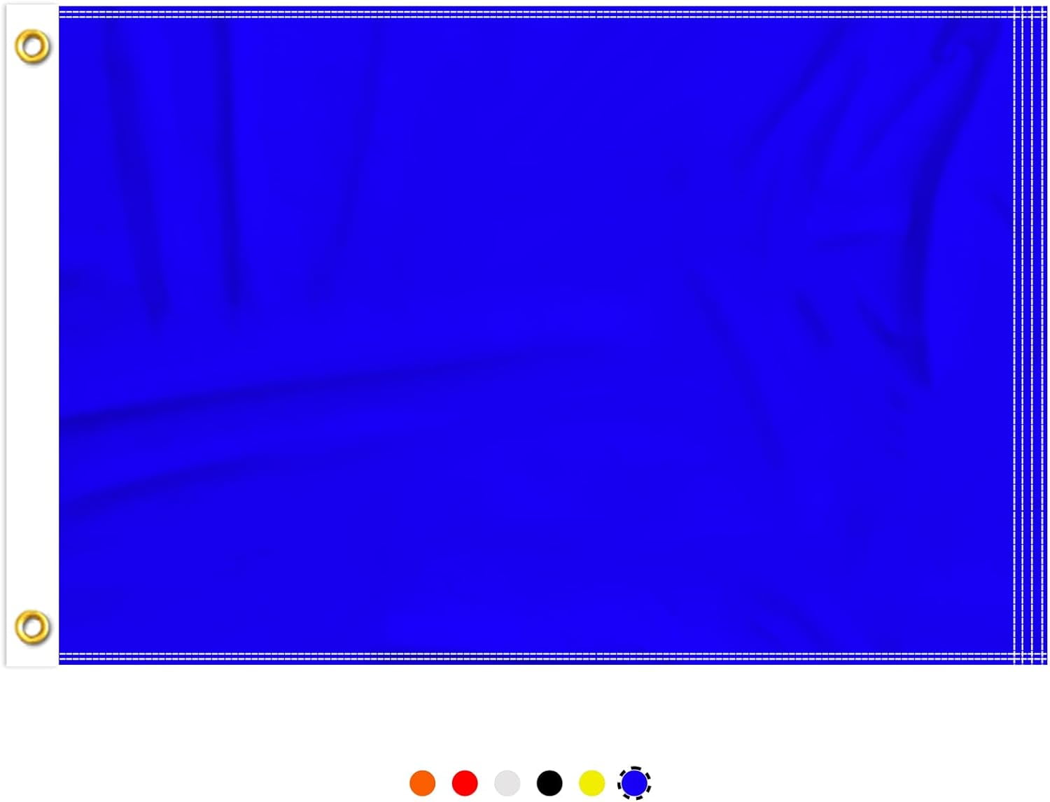 FLAGWIN Blue Flag 12x18 Inches, Small Blue Blank Flag, Heavy Duty ...