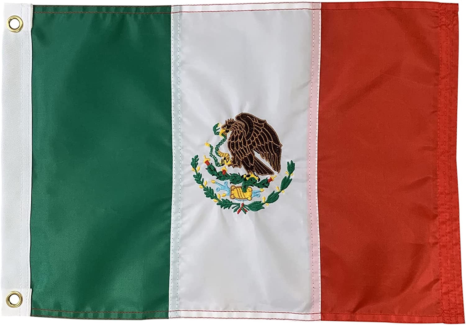FLAGWIN Mexican Flags 12"X18" Embroidered Mexico Nautical Flag Boat ...