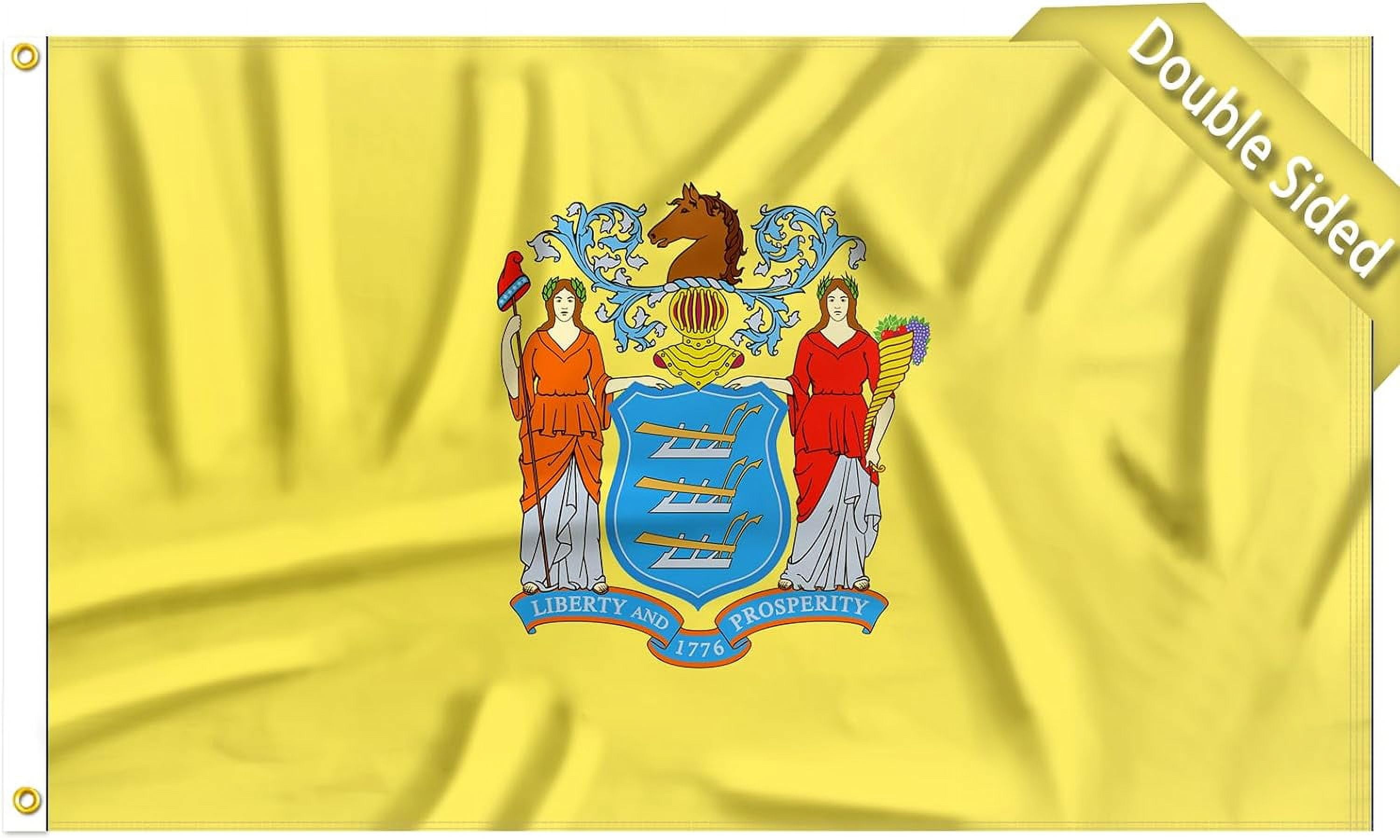 FLAGWIN New Jersey Flag 3x5 FT - 3 Ply Double Sided Polyester New ...