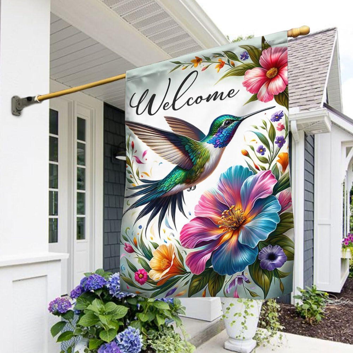 FLAGWIX American Flag - Hummingbird Welcome Spring Season Flag MLN2801F ...
