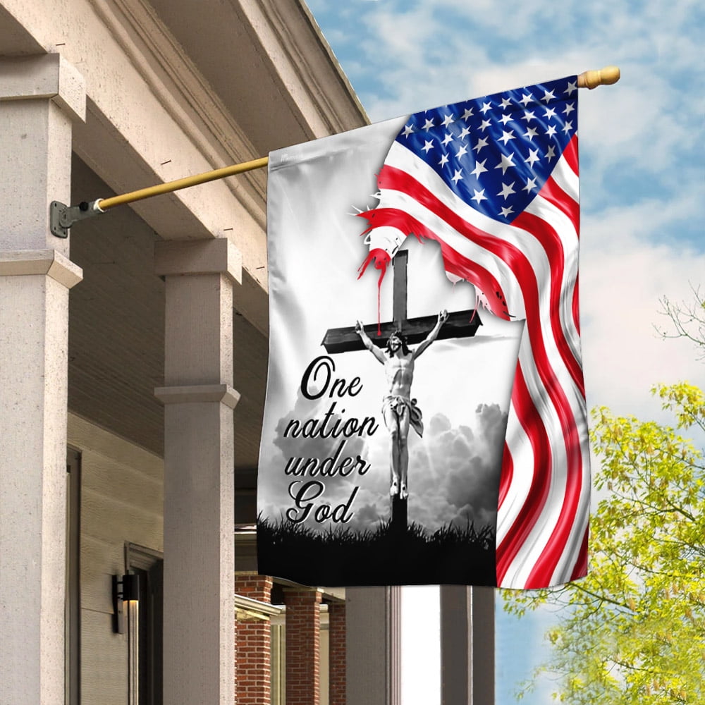 FLAGWIX American Flag - One Nation Under God. Jesus Christian Cross ...