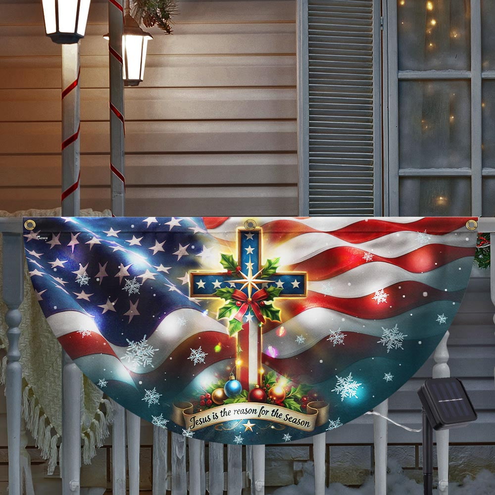 FLAGWIX Christian Cross Christmas Jesus Is The Reason For The Season ...