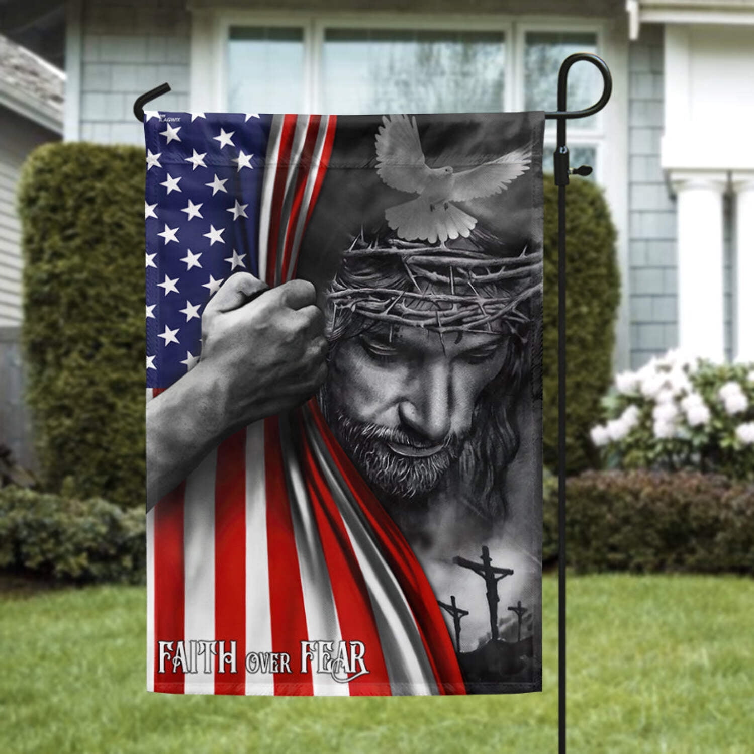 FLAGWIX Christian Patriot American Flags, One Nation Under God Jesus ...