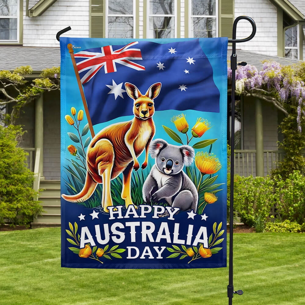 FLAGWIX Happy Australia Day Australian Flag TPT2449F Garden Flag 11.5 ...
