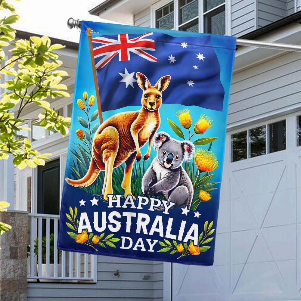 FLAGWIX Happy Australia Day Australian Flag TPT2449F House Flag (29.5 ...