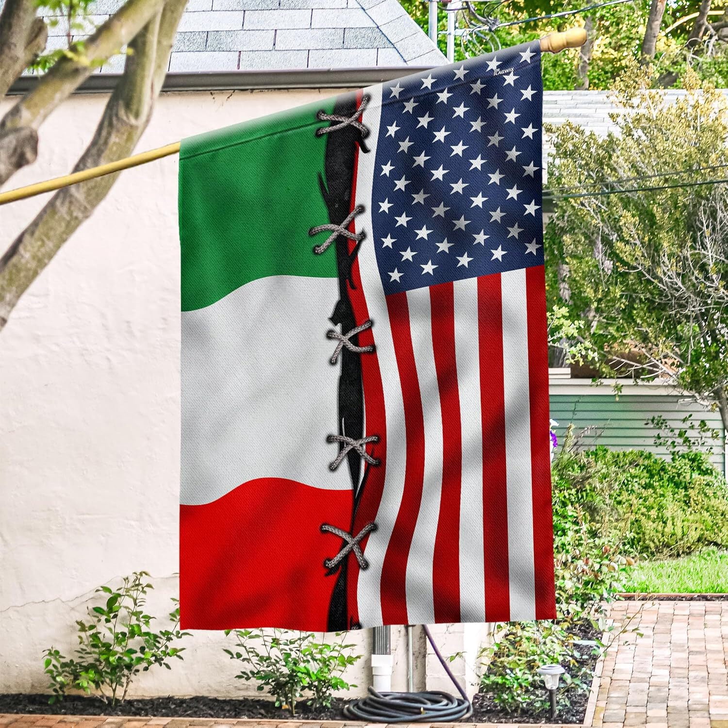 FLAGWIX Italian American Flag - 4th of July Decorations For Home, House ...