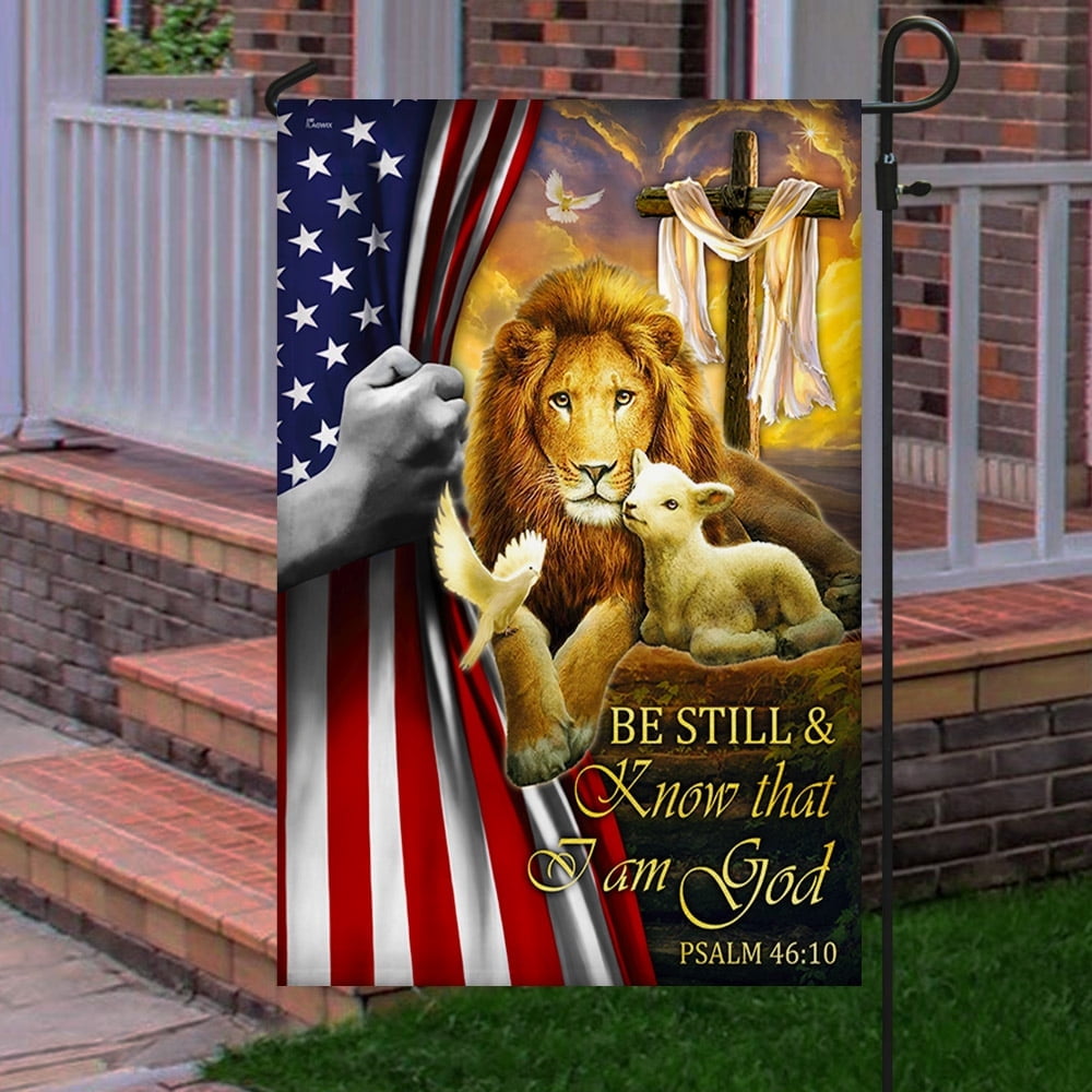 FLAGWIX Lion Of Judah American Flag, Be still & Know That I Am God ...