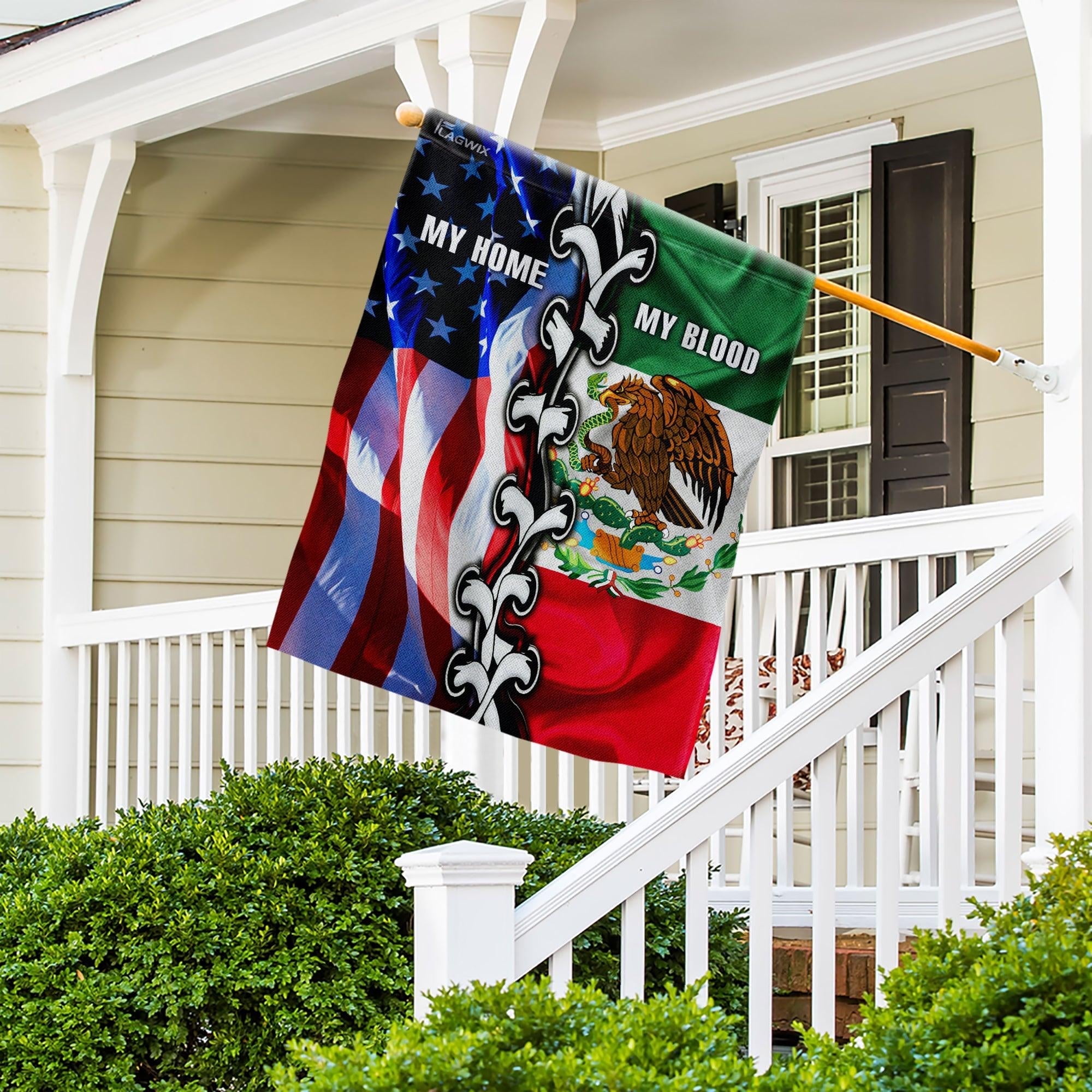 FLAGWIX Mexico American Flags, My Home My Blood, Hispanic Heritage ...