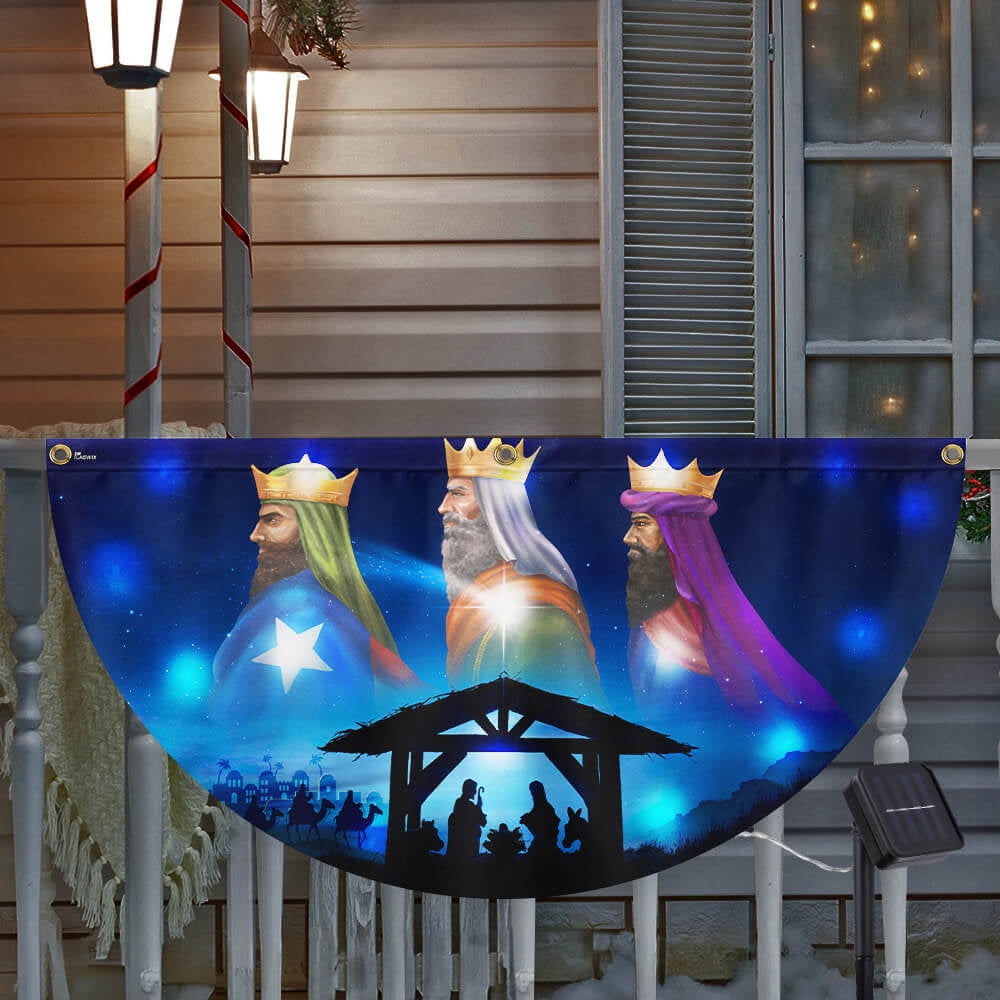 FLAGWIX Nativity Three Wise Men We Three Kings Jesus Christmas Solar ...