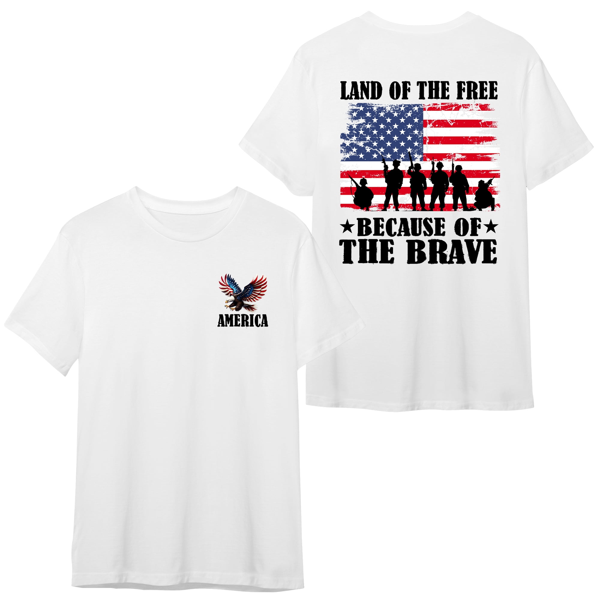 FLAGWIX Patriotic Gifts For Men - Land Of The Free Because Of The Brave ...