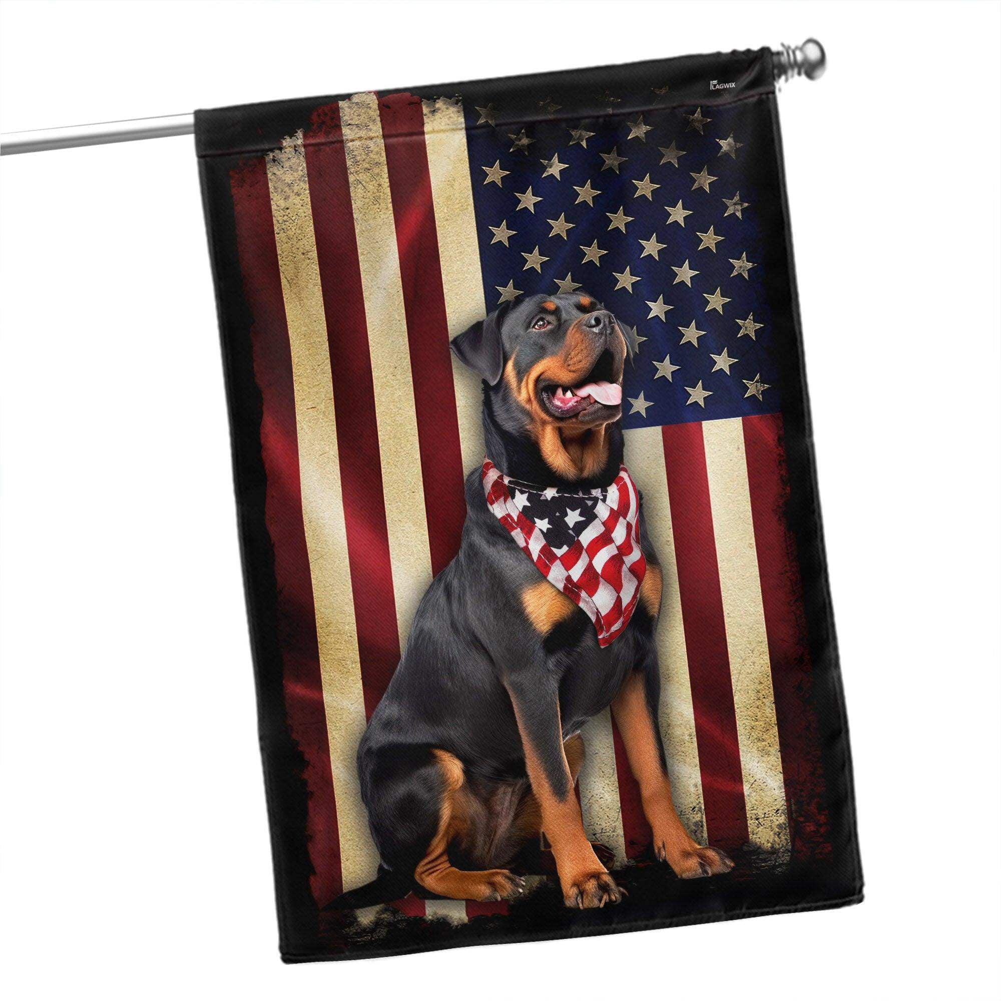 FLAGWIX Rottweiler Flags, Dog Decor American Flag - House Flag 30x40 ...