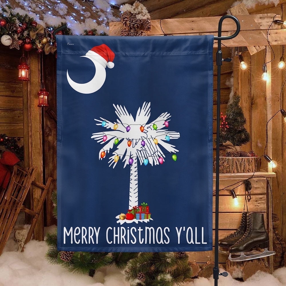 FLAGWIX South Carolina Christmas Flag, Palmetto Tree Flag Decorations ...