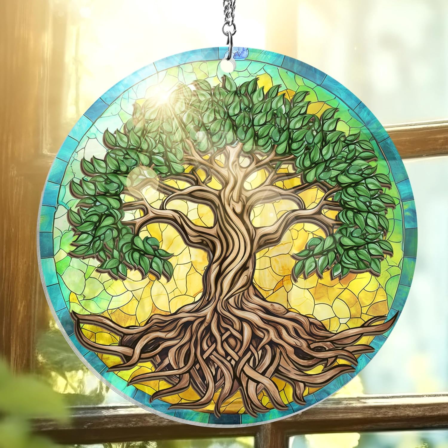 FLAGWIX Tree of Life Viking Decor Suncatcher Hanging - Viking, Celtic ...