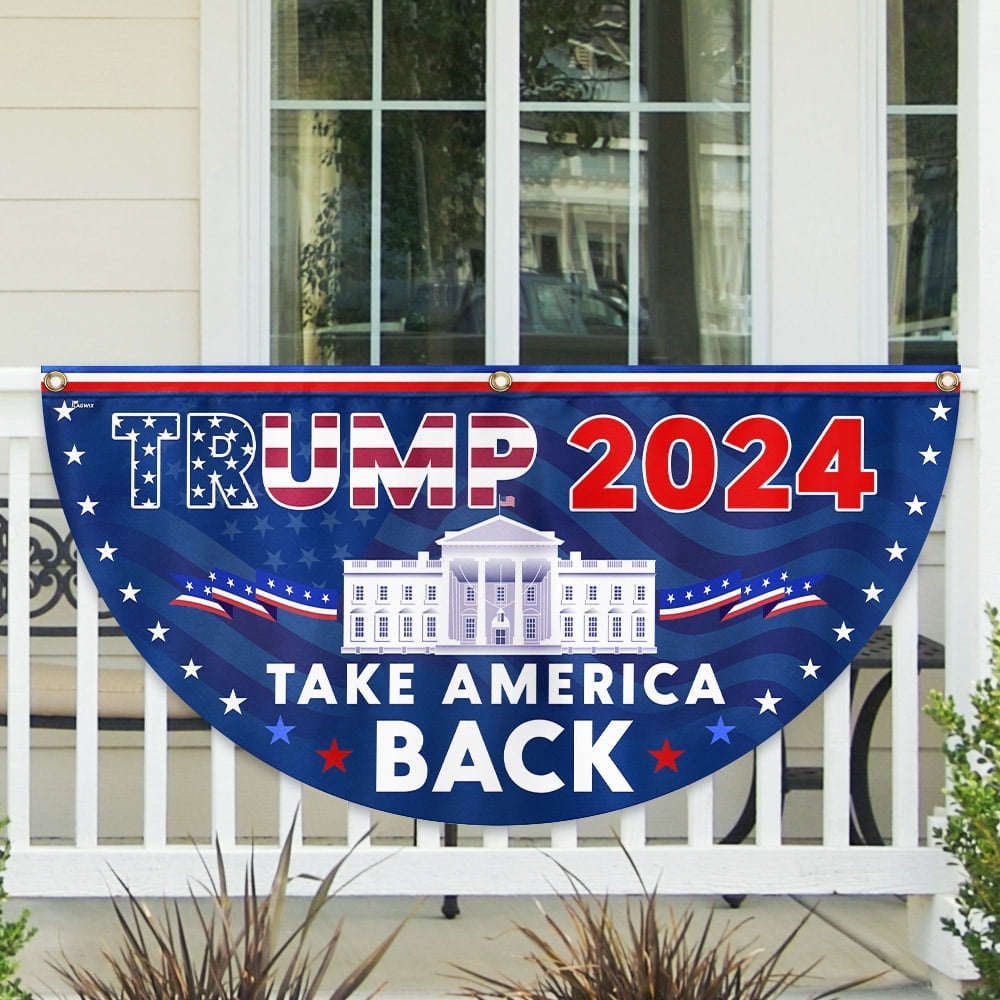 FLAGWIX Trump 2024 Take America Back Non-Pleated Fan Flag TQN2820FL 1 ...