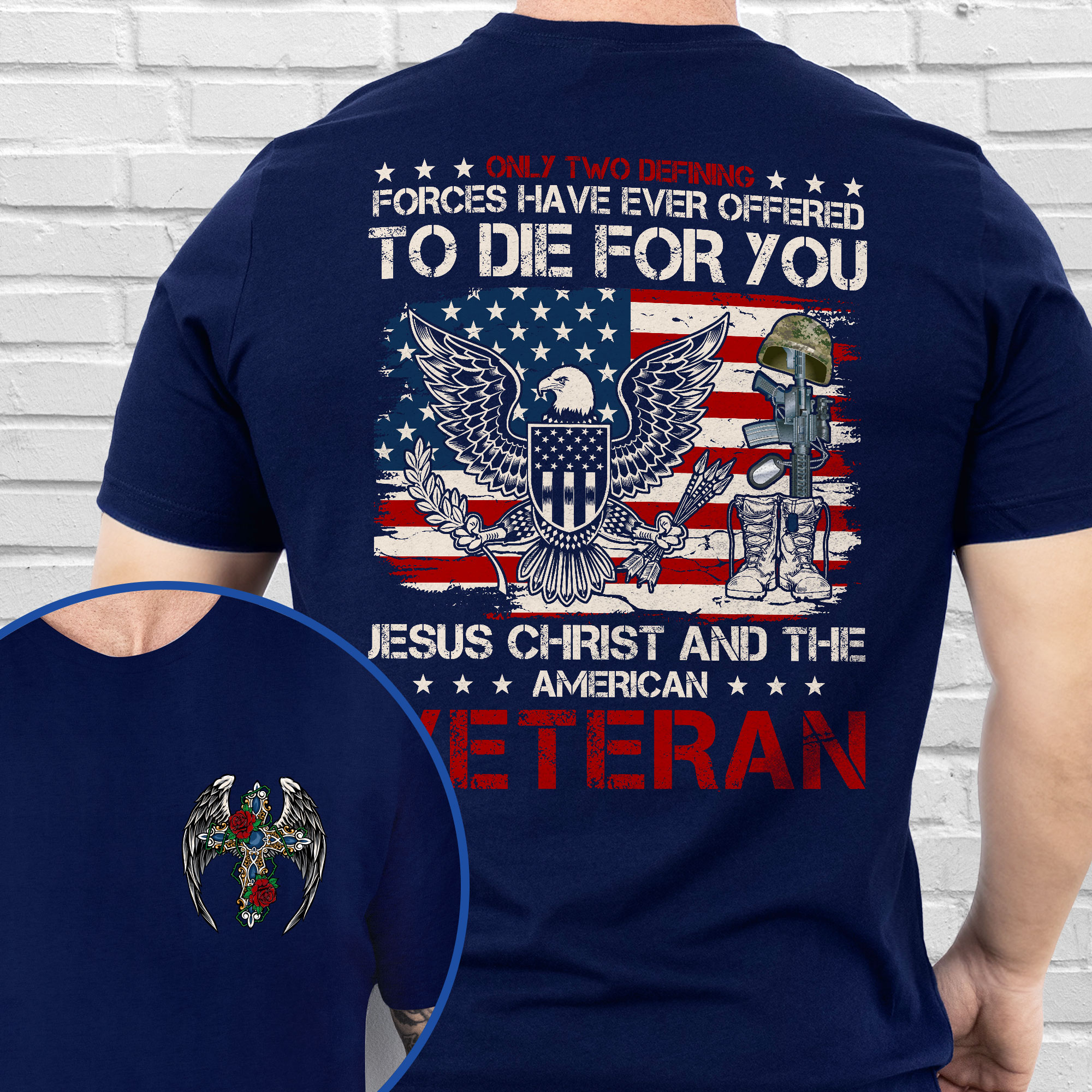 FLAGWIX Veteran Only Two Defining Jesus Christ and The American Veteran ...