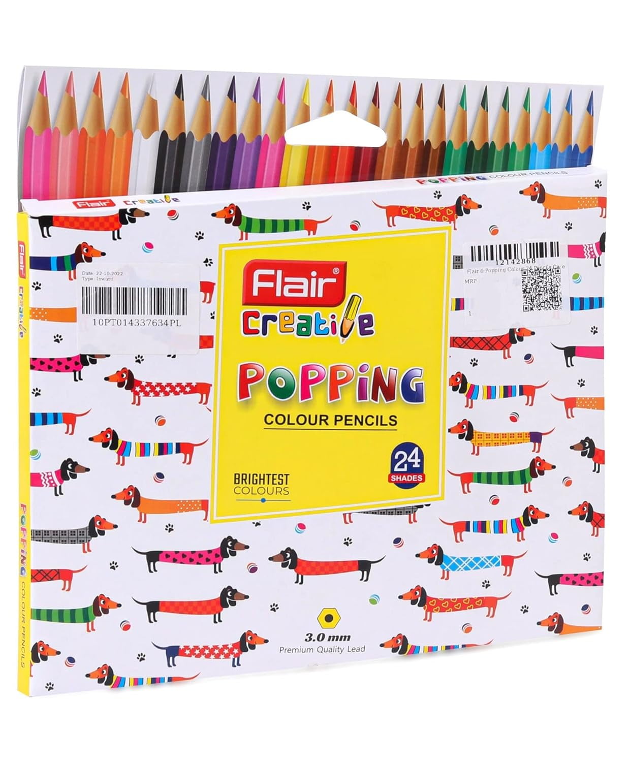 FLAIR Creative Series Popping Colour Pencils Kit Hexagonal Shape Lead ...