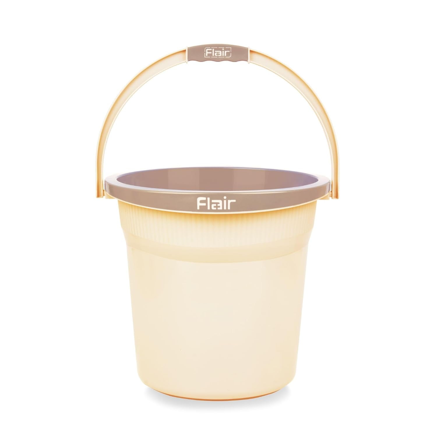 FLAIR ESTELLA 24 LTR Beige I Plastic Bathroom Bucket Strong and Durable ...