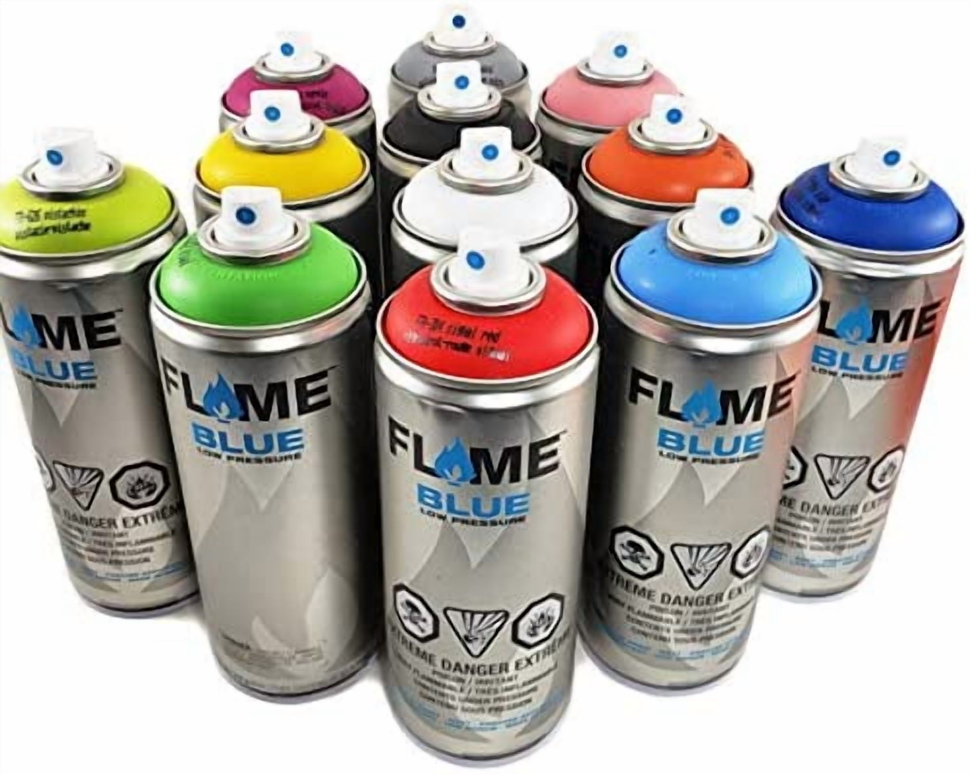 FLAME Blue Low-Pressure 400ml Matte Spray Paint for Aerosol Art - New ...