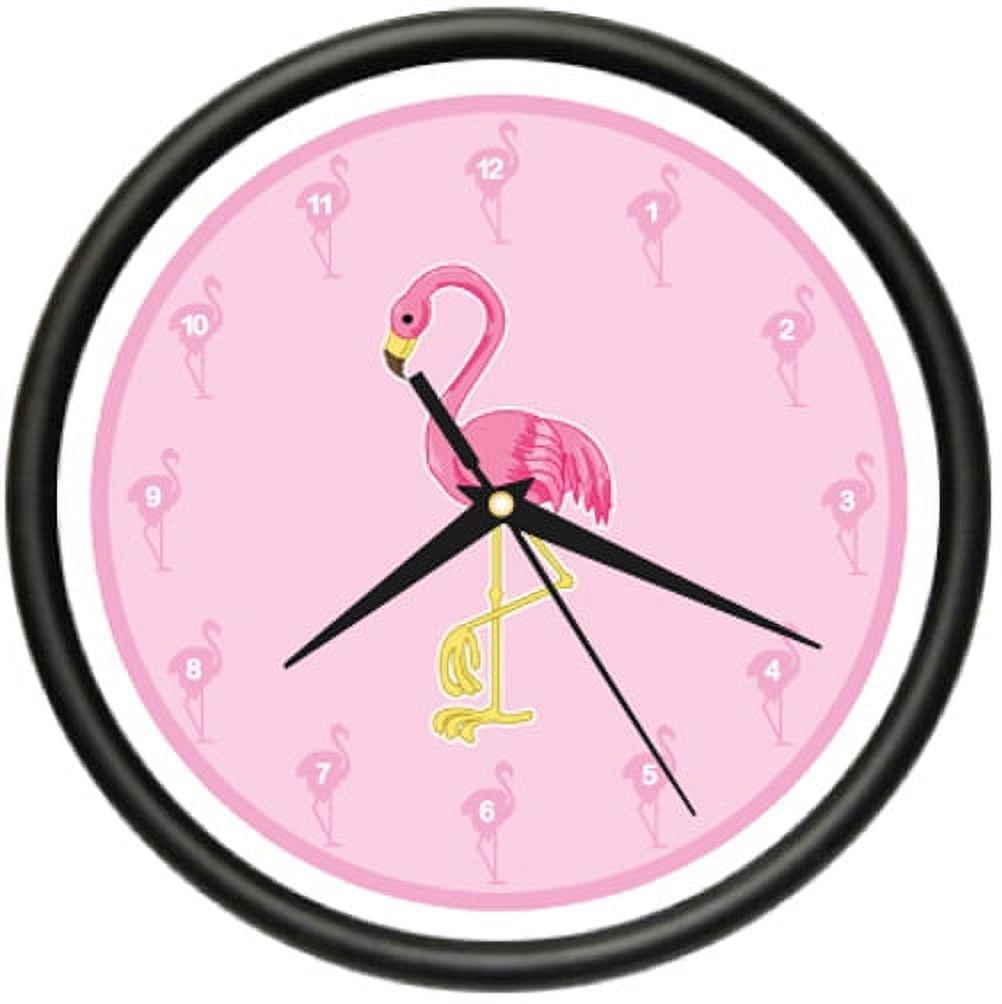 FLAMINGO Wall Clock pink flamingos kitchen decor gift - Walmart.com