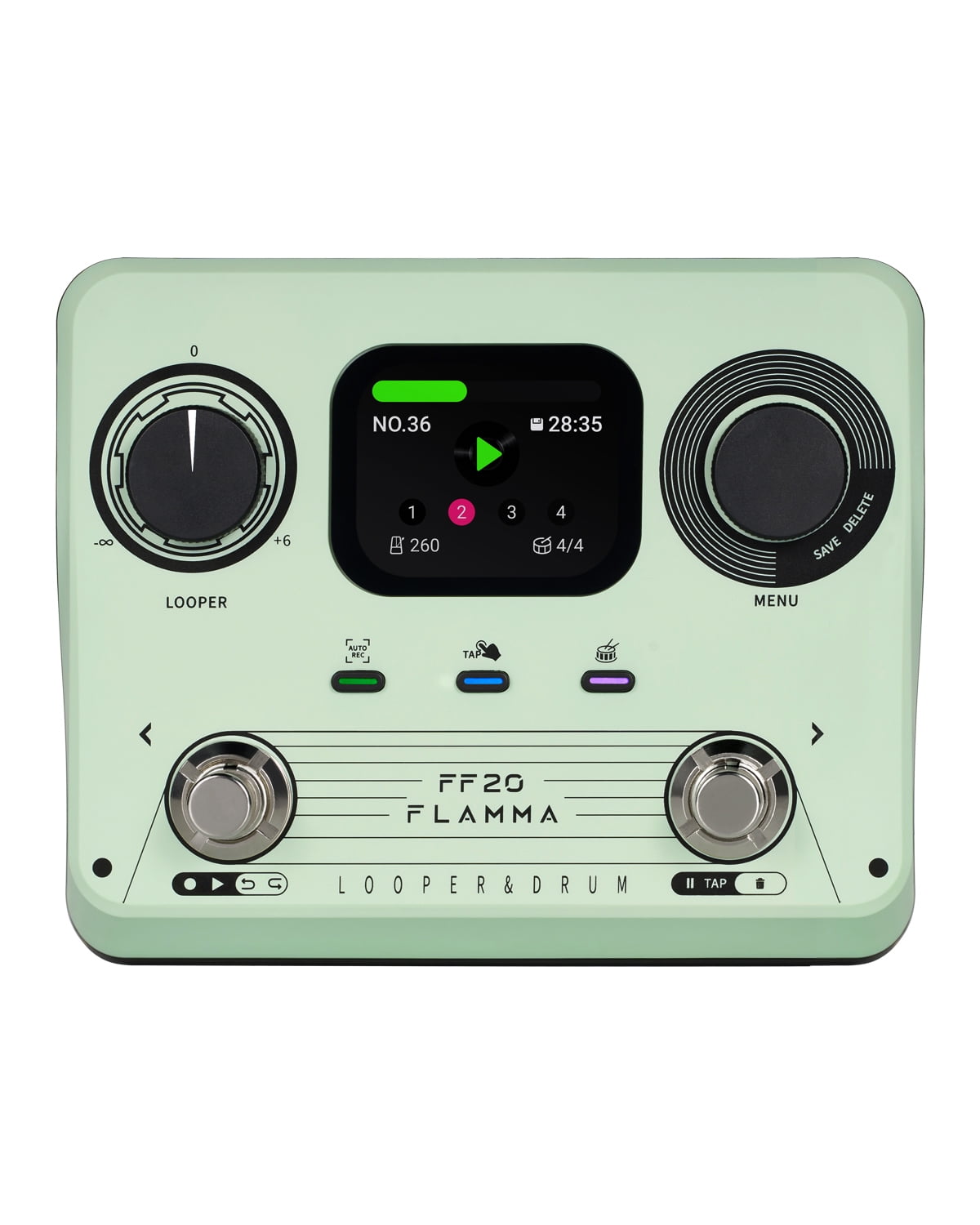FLAMMA FF20 Looper Pedal Drum Machine, Drum Looper Guitar Pedal with ...