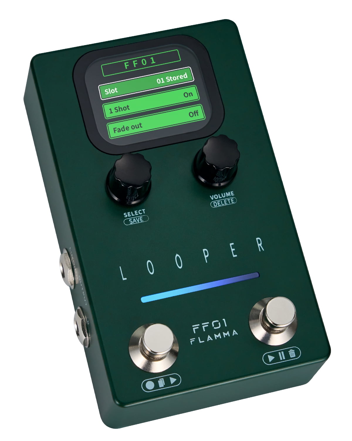 FLAMMA Looper Guitar Pedal, FF01 Looper Pedal with 40 Slots 160 Mins Looping Time, Stereo Guitar ...