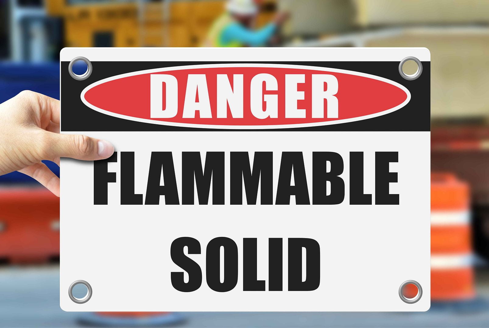 FLAMMABLE SOLID | Warning Notice Caution Danger 3mm PVC Sign - Walmart.com