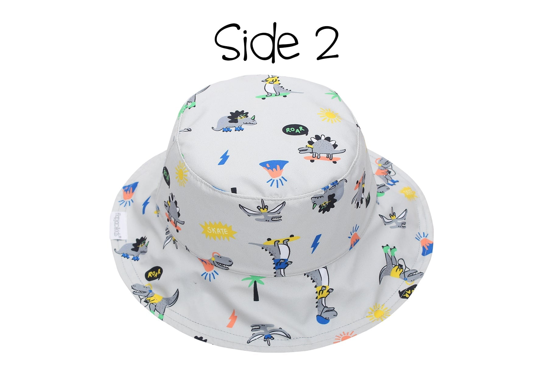 FLAPJACKKIDS Kids' Reversible Patterned Sun Hat - Dino - M (2-4y ...