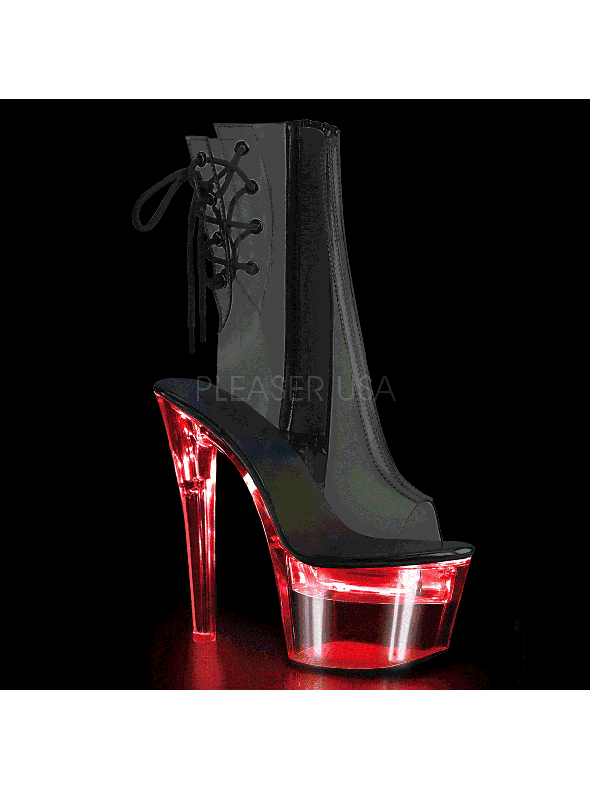 FLASHDANCE-1018C-7, 7" Heel 2 3/4" Platform LED Illuminated Boot ...