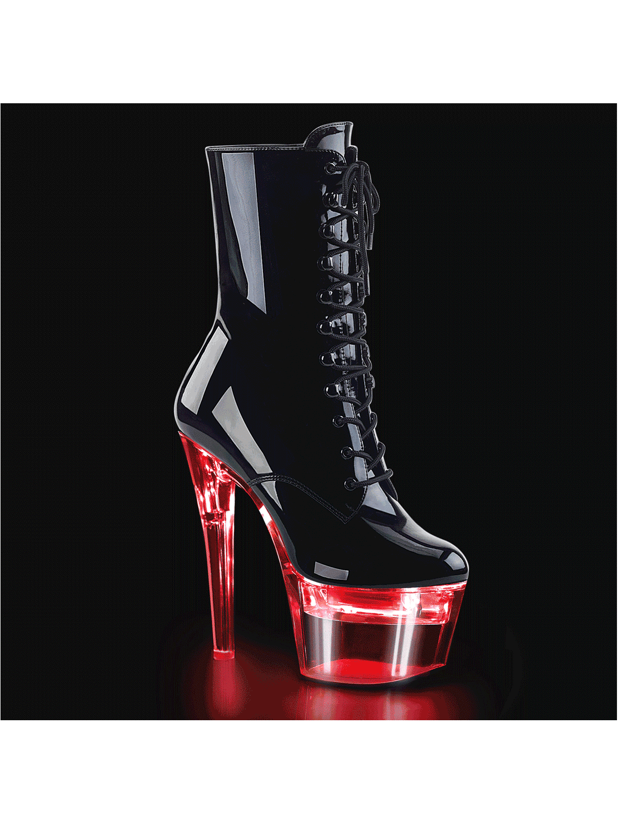 FLASHDANCE-1020-7, 7" Heel 2 3/4" Platform LED Illuminated Ankle Boot ...