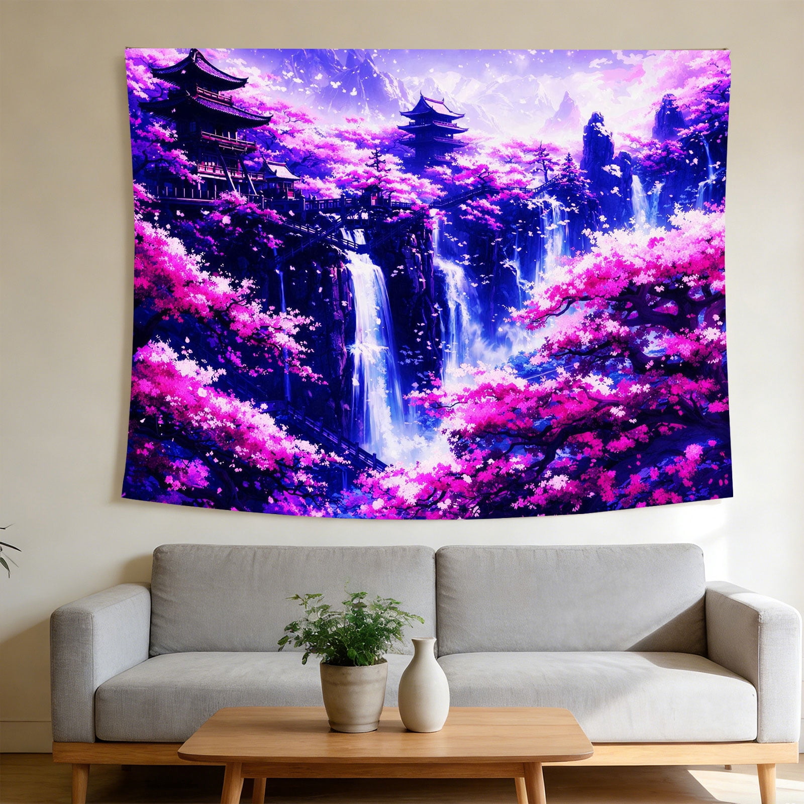 FLASHLUMI UV Reactive Blacklight Tapestry, 40x30in Glow in the Dark ...