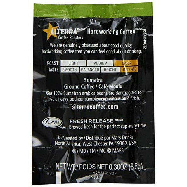 FLAVIA ALTERRA Coffee, Sumatra, 20-Count Fresh Packs (Pack of 5 ...