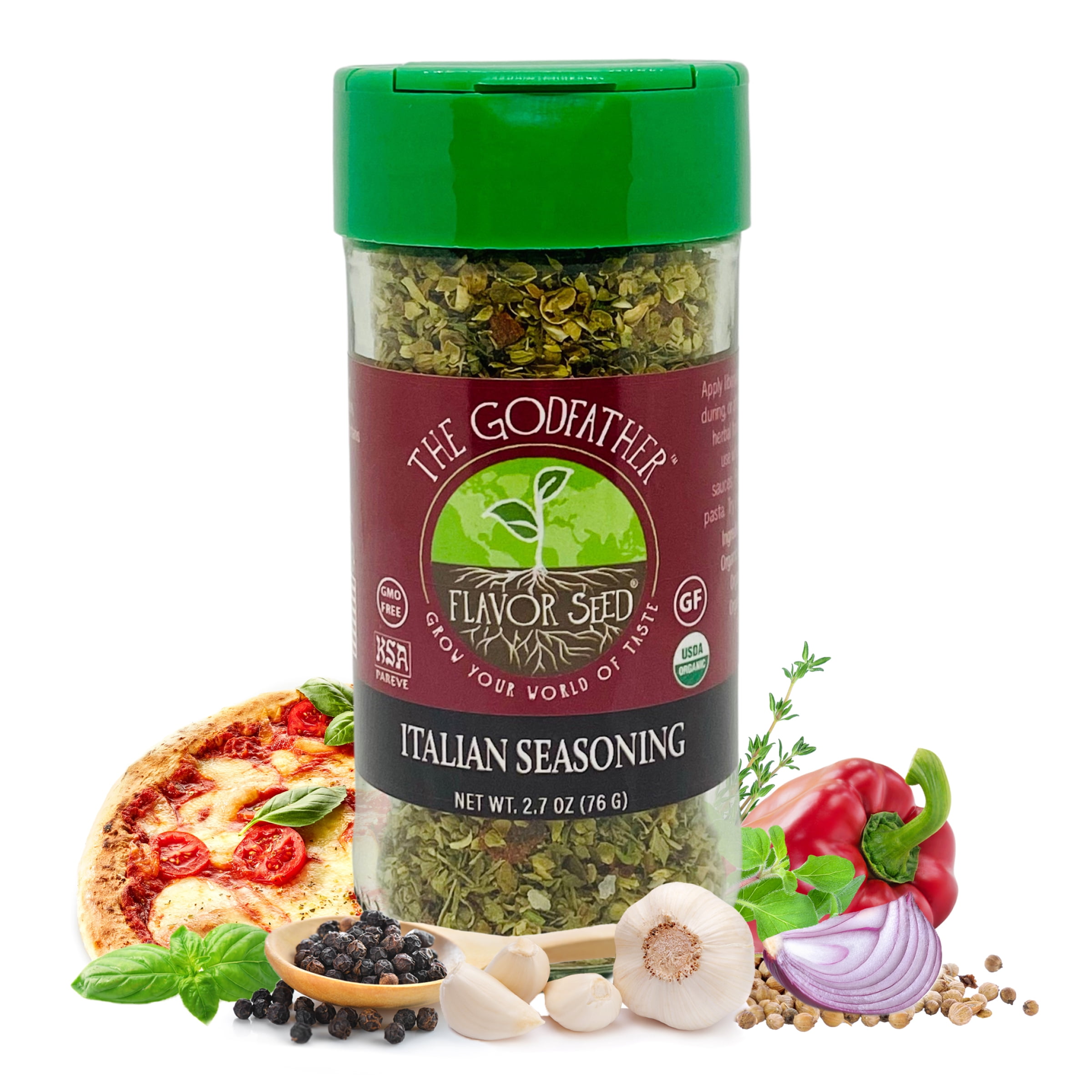 Flavor Seed Godfather Organic Italian Seasoning for Pasta Salad, Tomato ...