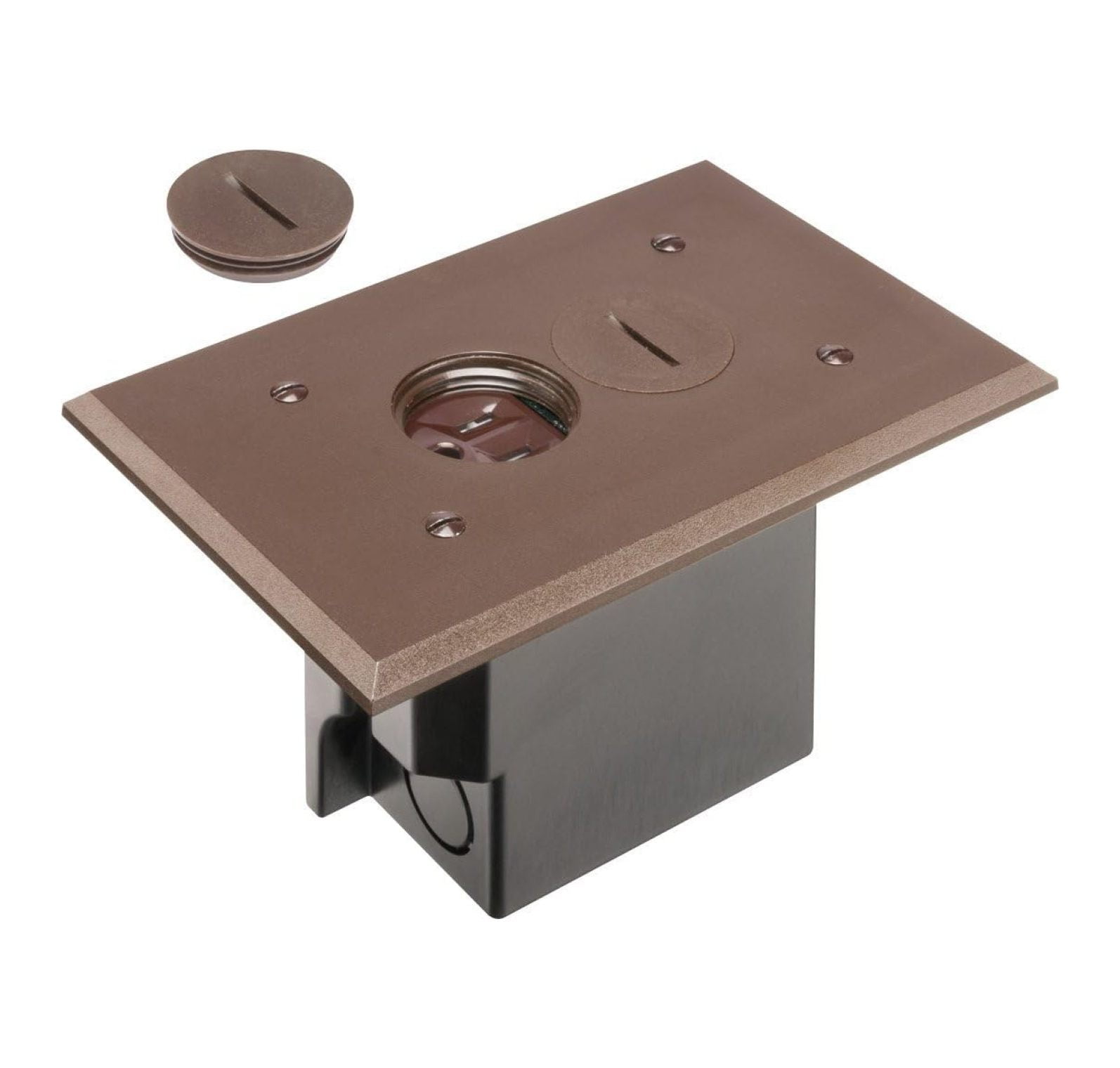FLBR101BR Electrical Box Floor Kit with Outlet and Oversized Plastic ...