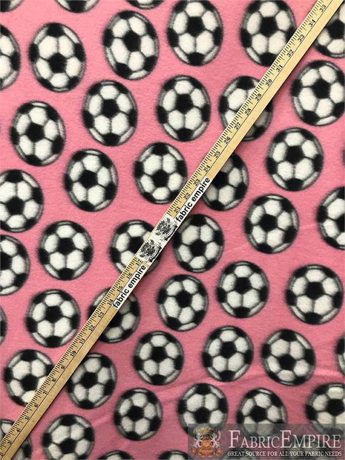 FLEECE PRINTED *SOCCER BALL PINK* FABRIC / BY THE YARD - Walmart.com
