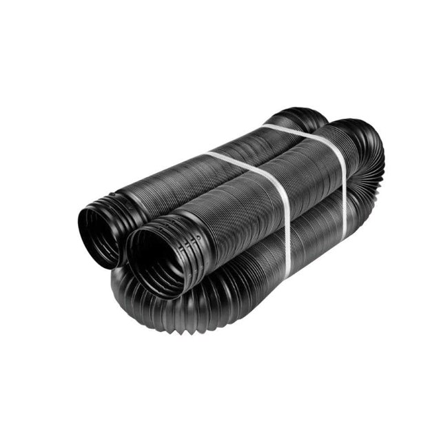 FLEX Drain 4 in. x 50 ft. Black Copolymer Solid Drain Pipe - Walmart.com