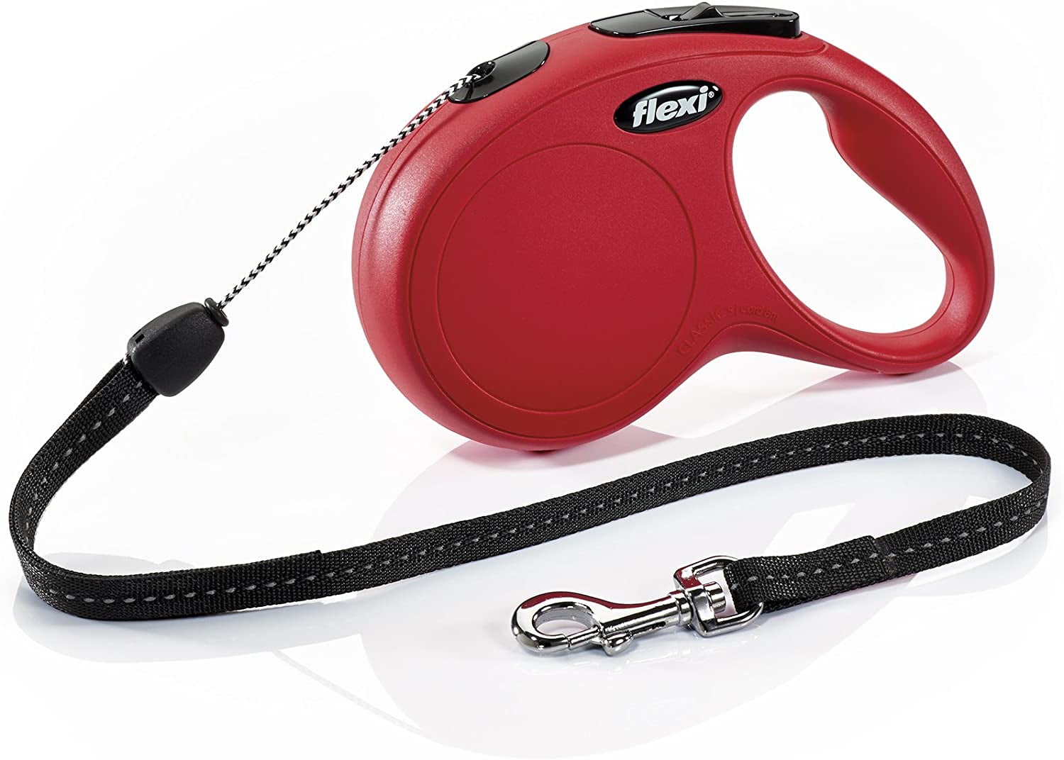 FLEXI New Classic Retractable Dog Leash (Cord), 26 ft, Small, Red ...