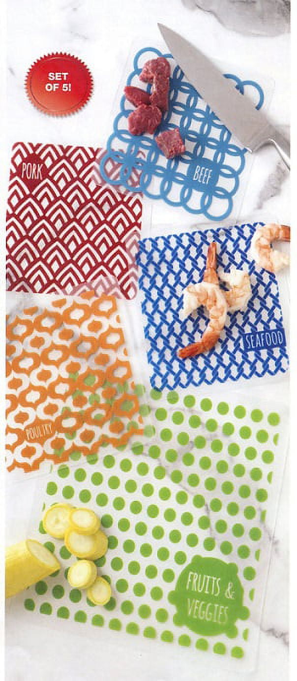 FLEXIBLE KITCHEN CUTTING MAT SET OF 5 - Walmart.com