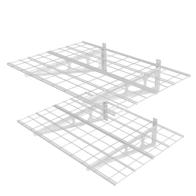 eShelf 2-Pack Wall Shelf Steel Garage Shelving Storage Rack 24" by 48 ...