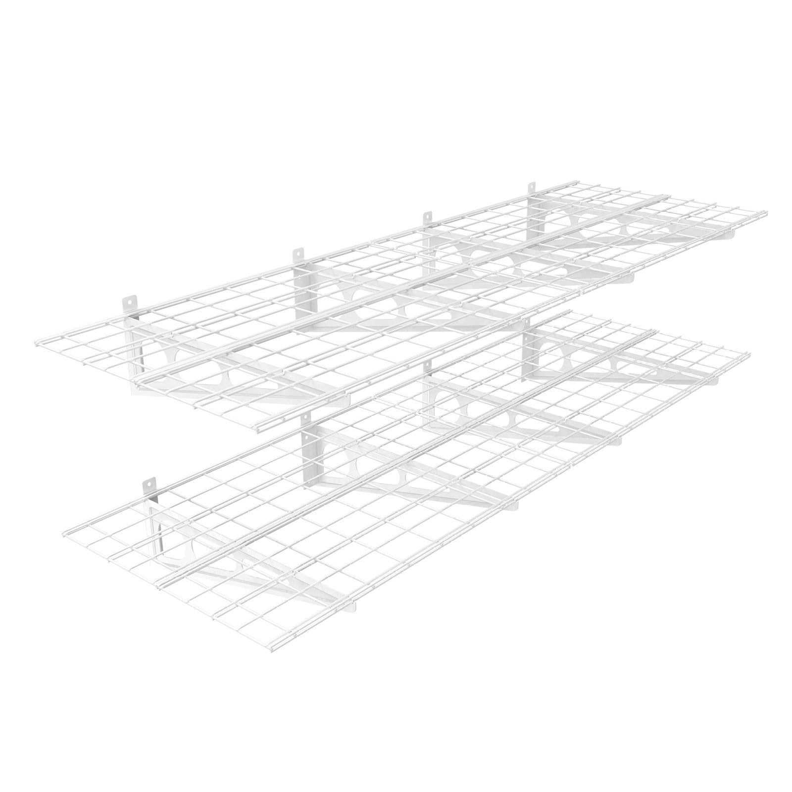 eShelf 2-Pack Wall Shelf Steel Garage Shelving Storage Rack 24" by 72 ...