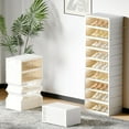 FLEXIMOUNTS Shoe Rack Organizer Storage Box 9 Tiers-18 Pairs, Portable ...