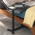 FLEXISPOT 28"x16" Black Adjustable Overbed Bedside Table with Wheels ...